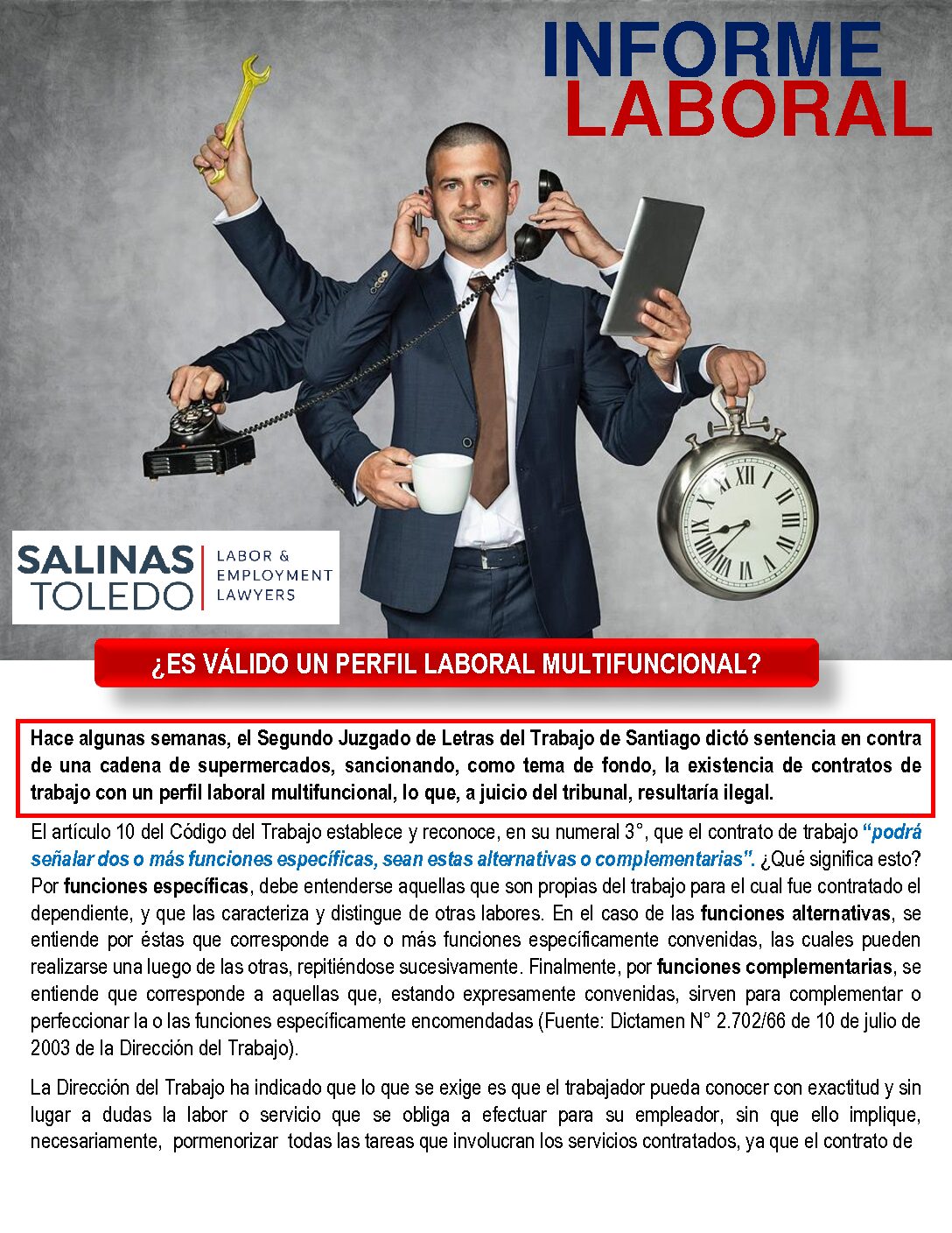 Informe Laboral: ¿Es válido un perfil laboral multifuncional? – Salinas ...